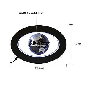 FUZADEL Magnetic Levitation Floating Globe Levitating Globes Floating Desk Levitation Floating World Globe Magnetic World Map LED Night Light Globe Magnetic Levitation Globe Lamp (Valentines Gift)