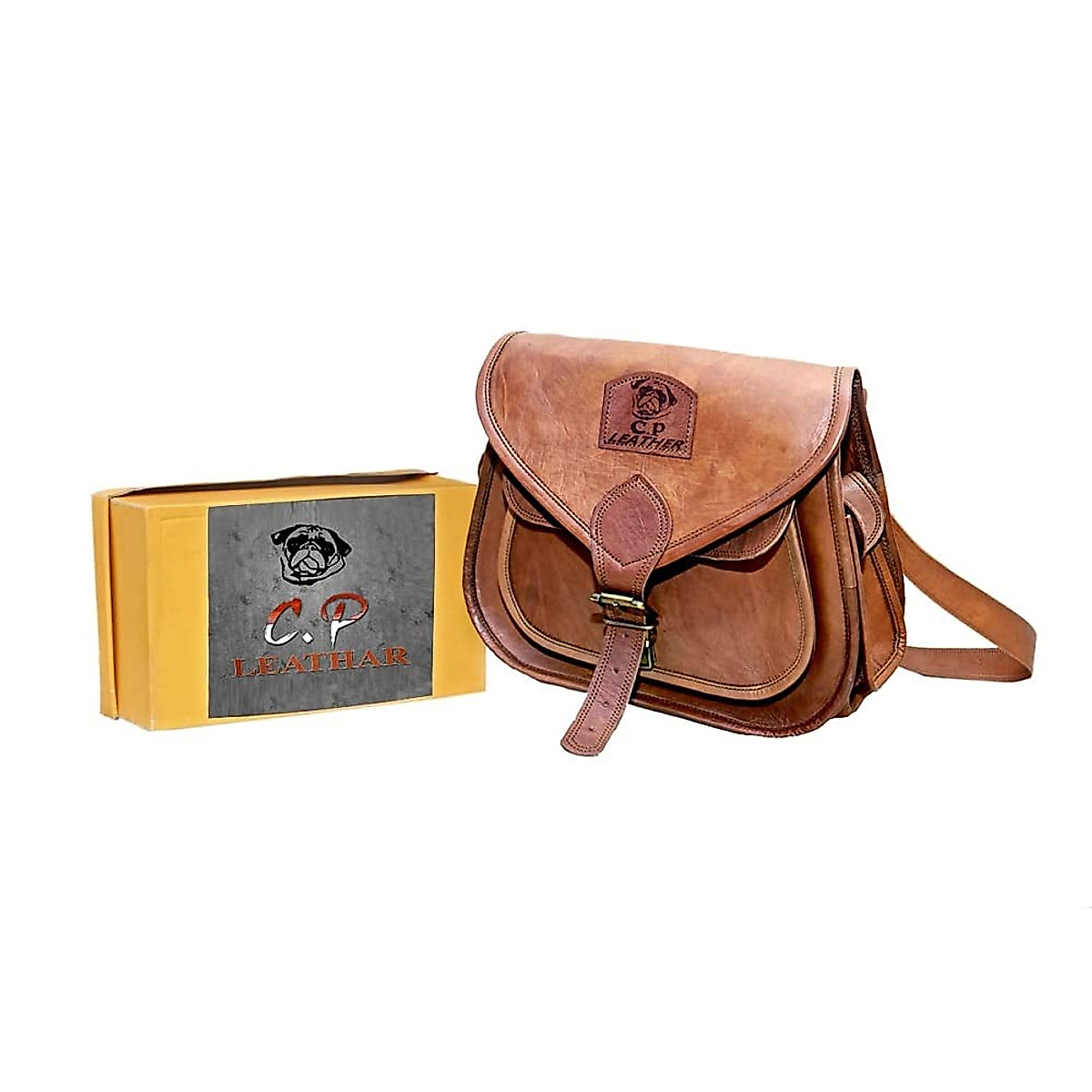 C.P Leather Women's Genuine Leather Tote Shoulder Crossbody Sling Bag Big Capacity Tassel Purses Handbag