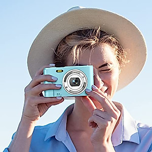 Digital Camera with LCD Screen, Full HD 1080P 36.0 Mega Pixels Vlogging Camera for Teens, Kids Boys and Girls, Digital Vlogging Camera with 16X Digital Zoom, 2 Batteries