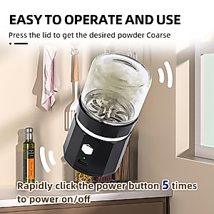 Electric Grinder spice grinder Herb Grinder - Compact and Efficient with USB Rechargeable Battery - 1.7oz Glass Spice Chamber - Premium Quality