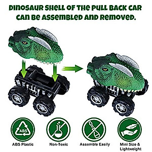 Dinosaur Toy Pull Back Car for Kids 3-5, 8 Pack Car Toy Dinosaur Party Favors, Dinosaur Car Toys for Toddler Boys Girls, Birthday Party Toys Creative Gifts Fits 3-8 Year Old and Up