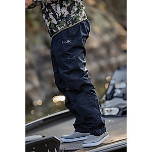 Huk Men's Gunwale Water Proof & Wind Resistant Rain Pant, Black, X-Large
