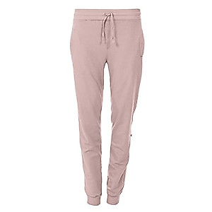 KICKEE Solid Women’s Fleece Sweatpants, Ultra Soft Joggers (Baby Rose - L)