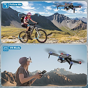 Naseto Drone with Camera 1080P for Kids Adults, Foldable HD FPV Mini Drone with 2 Batteries, One Key Take Off/Land, Altitude Hold, Headless Mode, 360°Flip, Gravity Control, Gestures Selfie, 3 Speed Mode, Waypoint Fly