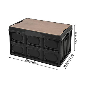 Folding Storage Box, 30L Removable Multifunctional Outdoor Storage Box for Outdoor(Black)