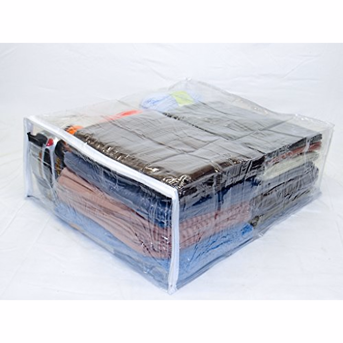 Oreh Homewares X-Large (20" x 23" x 8") Heavy Duty Vinyl Zippered Storage Bags (Clear) for Sweaters, Blankets, Comforters, Bedding Sets (15.9 Gallon) 5-Pack
