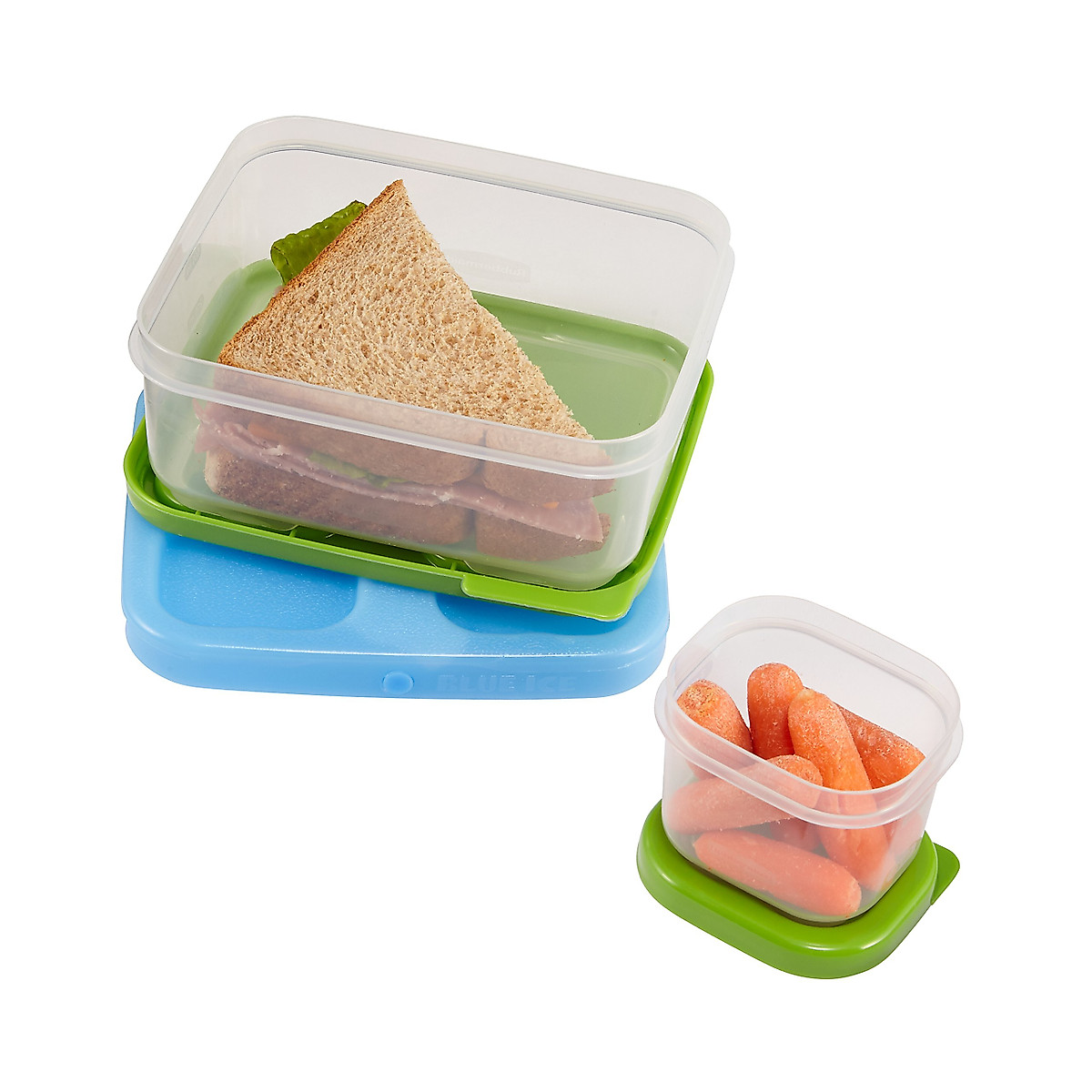 Rubbermaid LunchBlox Side Container, Green, Pack of 2