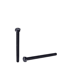 Aicosineg 5Pcs M10 x 130mm Carbon Steel Grade 8.8 External Hex Head Screw Bolts Metric Thread Hexagon Bolts Fastener Hex Bolts for Hardware Furniture Machinery Black 5.38x0.63inch