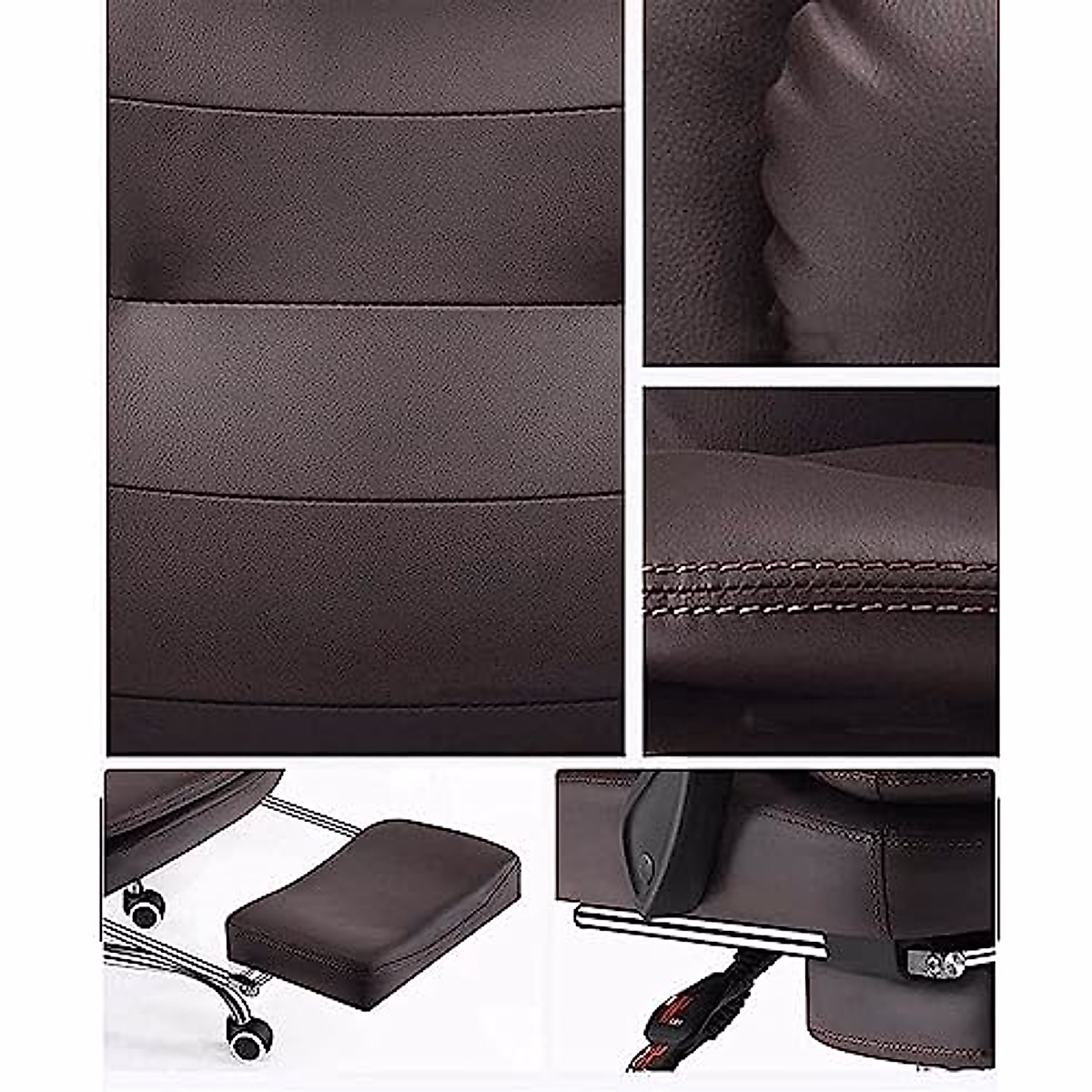 WHLONG Home Executive Office Chair Leather, Adjustable Office Desk Chair with Casters, Ergonomic design/360° Rotating Executive Chairs(Color:Default)