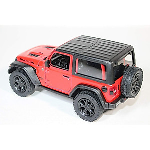 KiNSMART 2018 Jeep Wrangler Rudicon Hard Top Red 5" 1:34 Scale Die Cast Metal Model Toy w/ Pullback Action