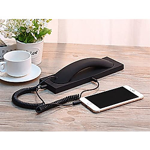 Fashion Retro Phone handset Headset 3.5mm Microphone Prevention Radiation Compatible with iPhone Samsung