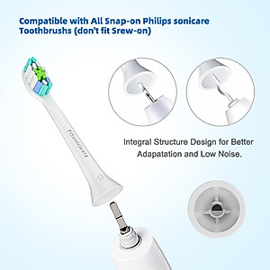 Pisonicleara Replacement Toothbrush Heads Compatible with Philips Sonicare(10 Pack), Brush Heads for Hx6920, 4100 2 Series, HX9023 Hx6240 Hx6610 Snap on Electric Tooth Brush Refill