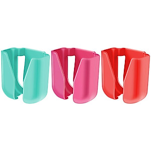3 Pieces Stethoscope Holder Clip Plastic Nursing Waist Belt Stethoscope Holder Clip for Nurses Physicians(Cyan, Purple, Red)