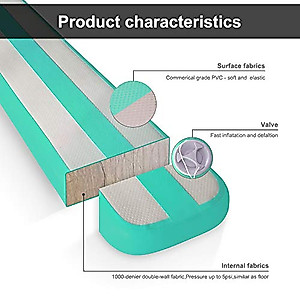 16ft Gymnastic Balance Beam for Home,Air Balance Beams Gymnastics Equipment for Practice Training(mint)