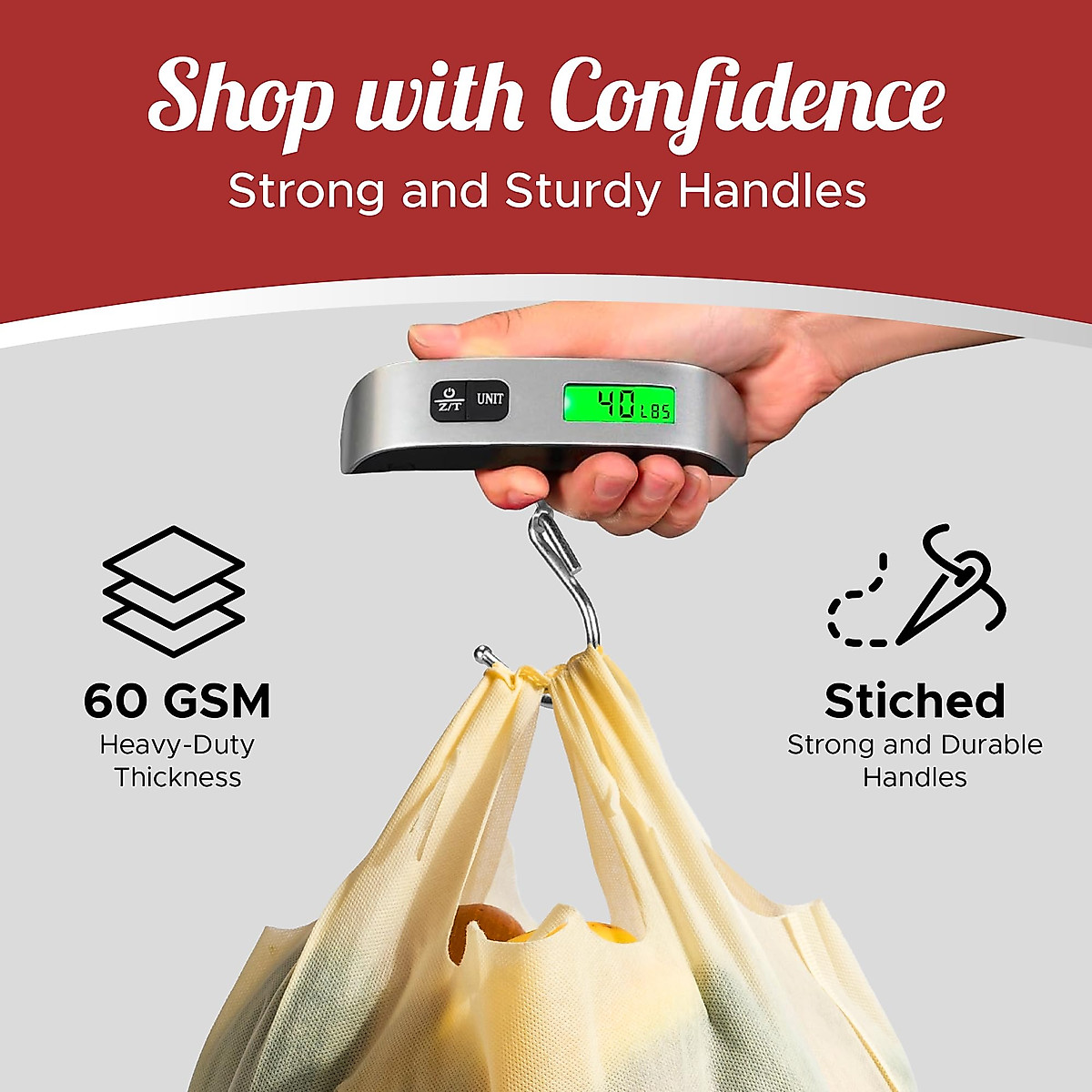 Simply Cool 300 Pack Reusable Eco-Friendly Grocery T-Shirt Shopping Bags 21”x12”x7” Durable, Environmentally Friendly Recyclable Shopping Bags Washable, Foldable, Portable Tote Bags Bulk