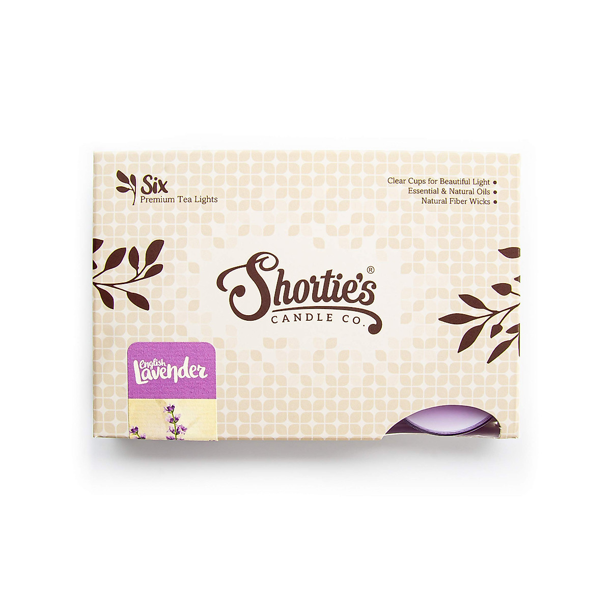 Pure English Lavender Premium Tealight Candles Multi Pack - Highly Scented with Essential & Natural Oils - 12 Purple Tea Lights - Beautiful Candlelight - Made in The USA - Flower & Floral Collection