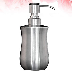 Cabilock 1pc Stainless Steel Soap Dispenser Refillable Soap Dispenser Travel Soap Stainless Steel Container Hand Soap Bottle Foaming Soap Bottle Bathroom Dispenser Soap Pump Filling Shampoo