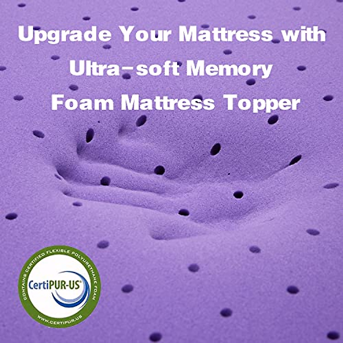 SINWEEK 2 Inch Gel Memory Foam Mattress Topper Twin Size, Ventilated High Density Pad for Back Pain, Bed Topper with Removable Soft Cover, CertiPUR-US Certified