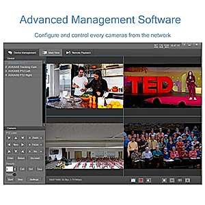 AVKANS NDI Camera 20X Optical Zoom NDI PTZ Camera HDMI USB 3G-SDI IP Live Streaming PTZ Camera for Church Worship Live Events,PoE Support Official NDI Camera