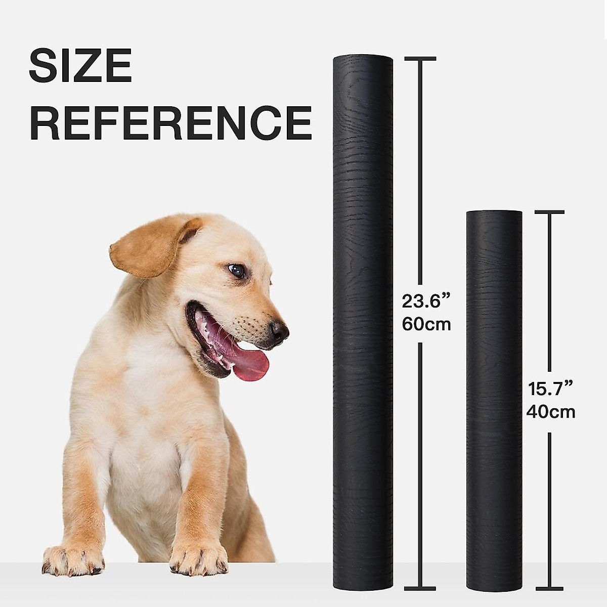 Oxdigi Black Wood Contact Paper - 23.6 x 196 Inches - Self-Adhesive, Removable and Waterproof - Ideal Peel and Stick Wallpaper for Cabinet, Countertop, Desktop, Rental Property, Kitchen