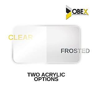 Obex Desk & Table Mounted Modesty Panel Acrylic Desk Privacy Panel & Barrier for Office Cubicle, 18" x 60", Frosted