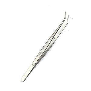DDP SURGI GRADE STAINLESS STEEL COLLEGE TWEEZERS 6 1/2" ANGLED