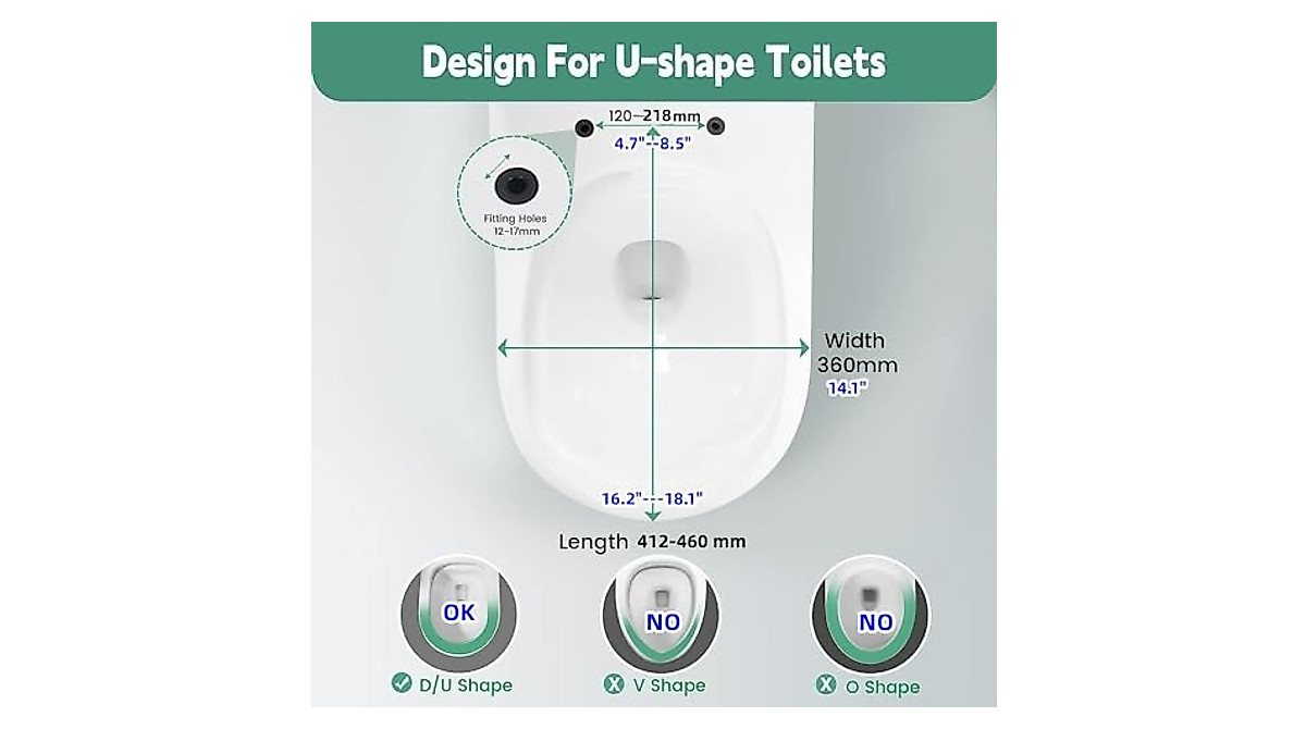 SADALAK Soft Close Toilet Seat - Easy Installation & Comfort