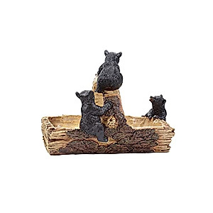 Black Bear & Log Basket