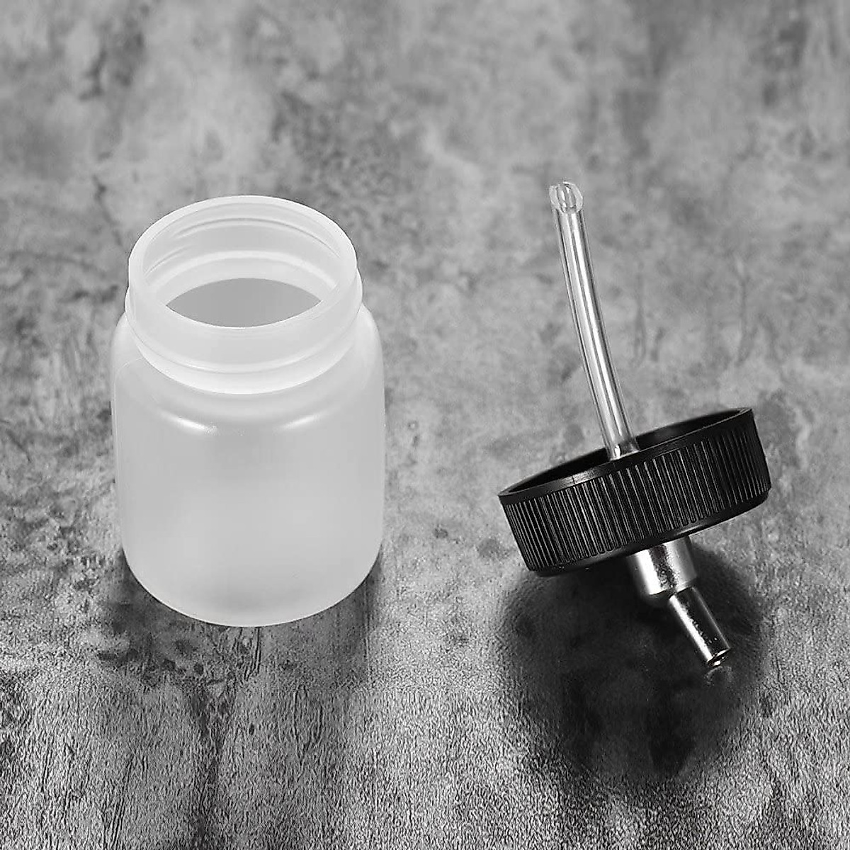 HUBEST 10 x 22CC Dual Action Airbrush Plastic Bottle Standard Suction Lid for Siphon Feed Airbrushes