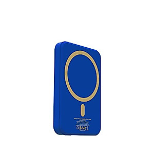 RapidX Boosta Wireless Portable Magnetic Charger, 5000 mAh Power Bank MagSafe Compatible, Works with iPhone 14 Pro and Pro Max, iPhone 13 and 12 Series (Blue)