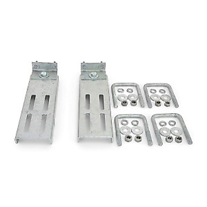 Sturdy Built (2) 12" Galvanized Double U Bolt Swivel Top Bunk Bracket Kit for 3x3 Boat Trailer Crossmember