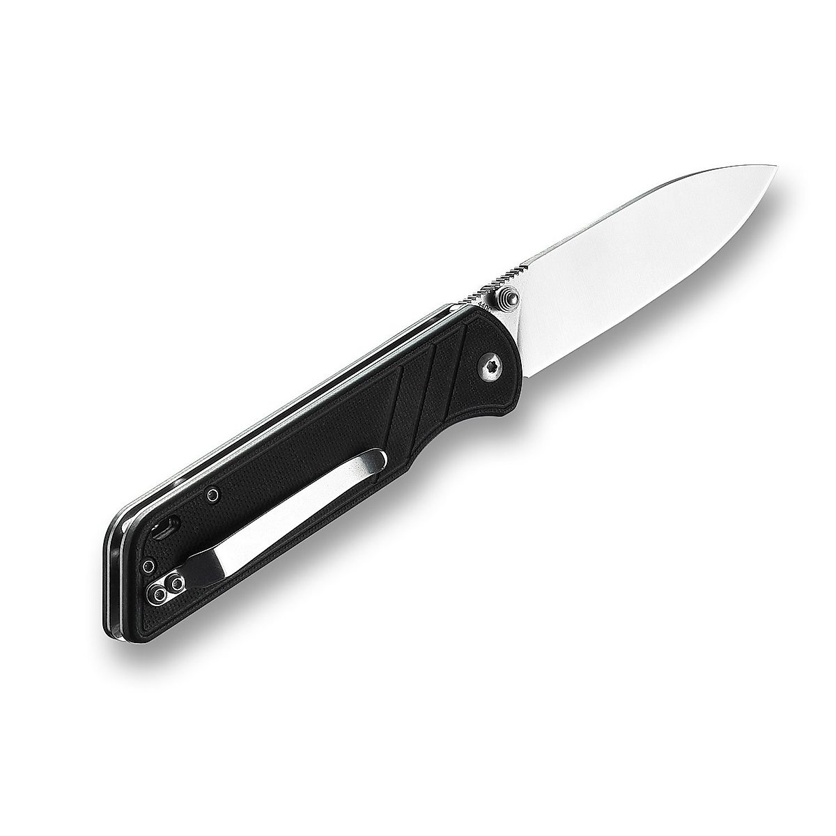 QSP EDC Folding Pocket Knfe, D2 Blade, 4" G10/Micarta handle, Left and Right Handed Thumb Stub Opening, Smooth Liner Lock with Copper Washes, QSP Parrot