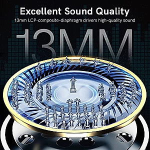 QCY Wireless Earbuds for iPhone, T20 Bluetooth 5.3 Ear Buds with Microphone Touch Control 20h Playtime Headphone, IPX5 Earbuds for Android (Black)