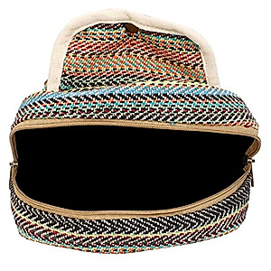 LONGING TO BUY Hemp Small Backpack, Hemp Backpack For Men & Women (Green Multi)