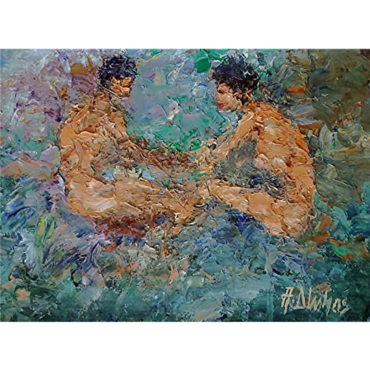 Bonding, Couples Love By Internationally Renowned Artist Andre Dluhos