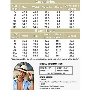 COOFANDY Guayabera Linen Suit for Men Mexican Style Beach Vacation Outfits Sets