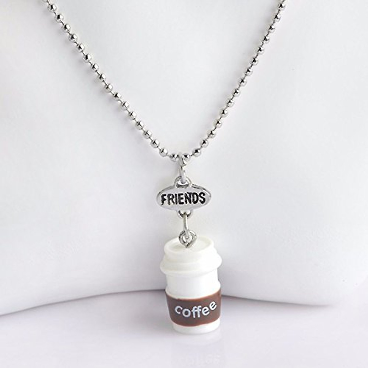 MileHouse Necklace for Women,2Pcs/Set Cookie Coffee Bead Chain Necklaces Kids Jewelry
