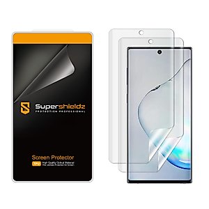 Supershieldz (2 Pack) Designed for Samsung Galaxy (Note 10) Screen Protector, High Definition Clear Shield (TPU)