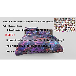 Full Five Nights Favors Bedding Sets Duvet Cover FNAF Soft Microfiber 3 Pieces Bed Set Collection for Girls Boys, No Comforter 05