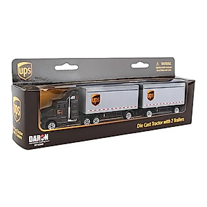 Daron UPS Die Cast Tractor with 2 Trailers