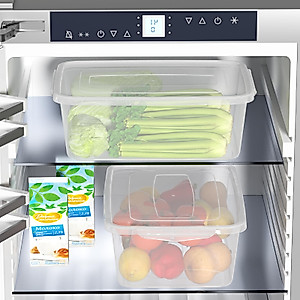 Quickquick 14 Quart Clear Plastic Storage Bin, Plastic Latching Containers with Lids, 4 Packs