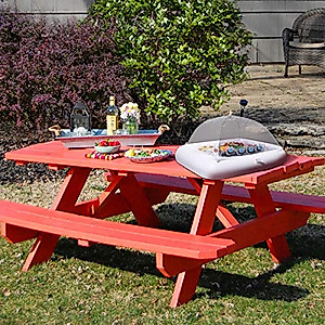 HEMOTON 2PCS Inflatable Serving Bars with Drain Plug - Food Drink Salad Buffet Tray with Mesh Food Cover for Indoor and Outdoor Party Pool Picnic Luau