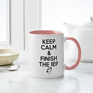 CafePress Keep Calm And Finish The IEP For Speech The Mugs Ceramic Coffee Mug, Tea Cup 11 oz