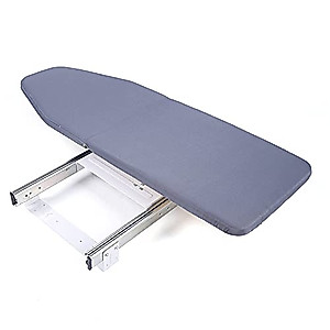 LGODDYS Folding Ironing Board Retractable Pull Out Ironing Board Closet Sliding Out Swivel Iron Board Space Saving Tabletop Small Ironing Board (Grey)