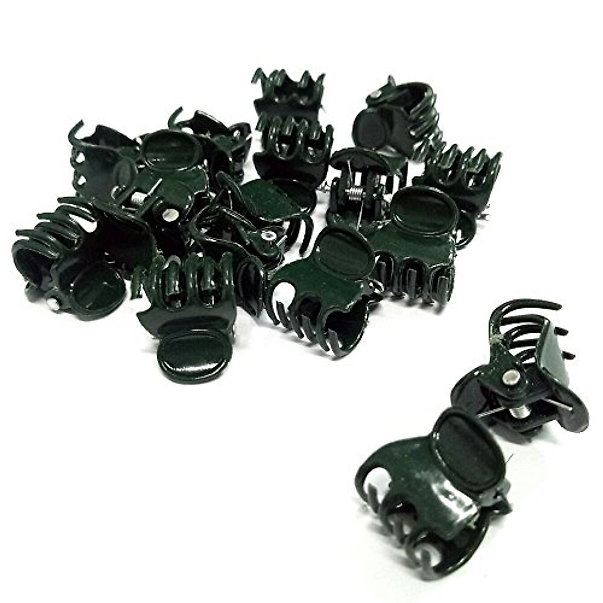 KINGLAKE Orchid Clips,Plant Support Clips,Garden Flower Vine Clips,100 Pcs Garden Cymbidium Clips to Keep Stems Vines Grow Upright,Dark Green