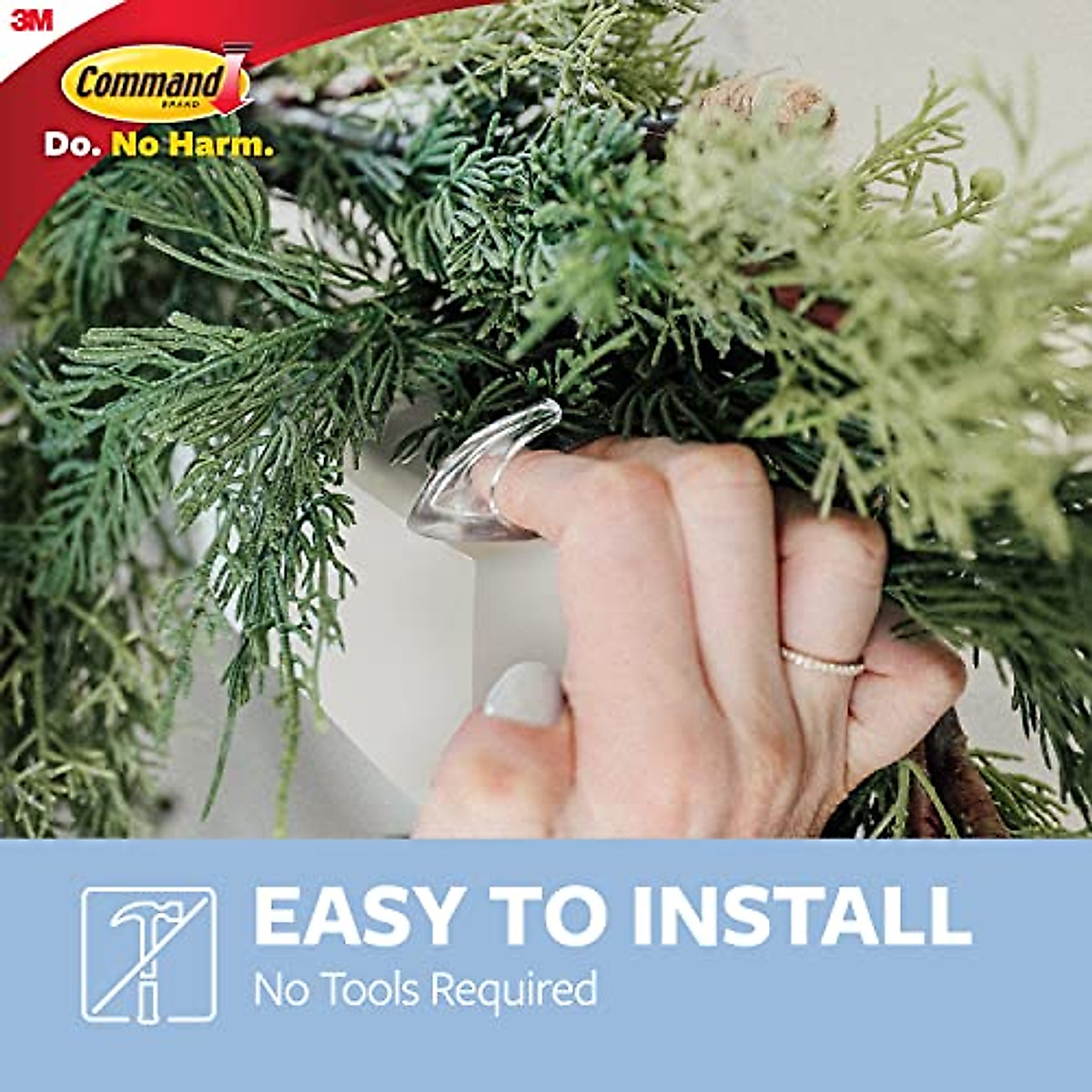 Command Clear Home Decor Set - Wall Decor with Clear Light Clips, Hooks and Adjustable Clips, Command Strips Included