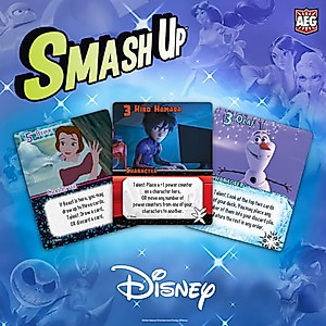 USAOPOLY Smash Up: Disney Edition | Featuring Disney Characters from Frozen, Big Hero 6, The Lion King, Aladdin, The Nightmare Before Christmas, & More | Standalone Smash Up Game