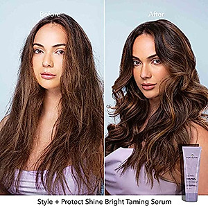 Pureology Style + Protect Shine Bright Taming Serum | For Color-Treated Hair | Shine-Enhancing, Smoothing Hair Serum | Sulfate-Free | Vegan | Updated Packaging | 4 Fl. Oz. |