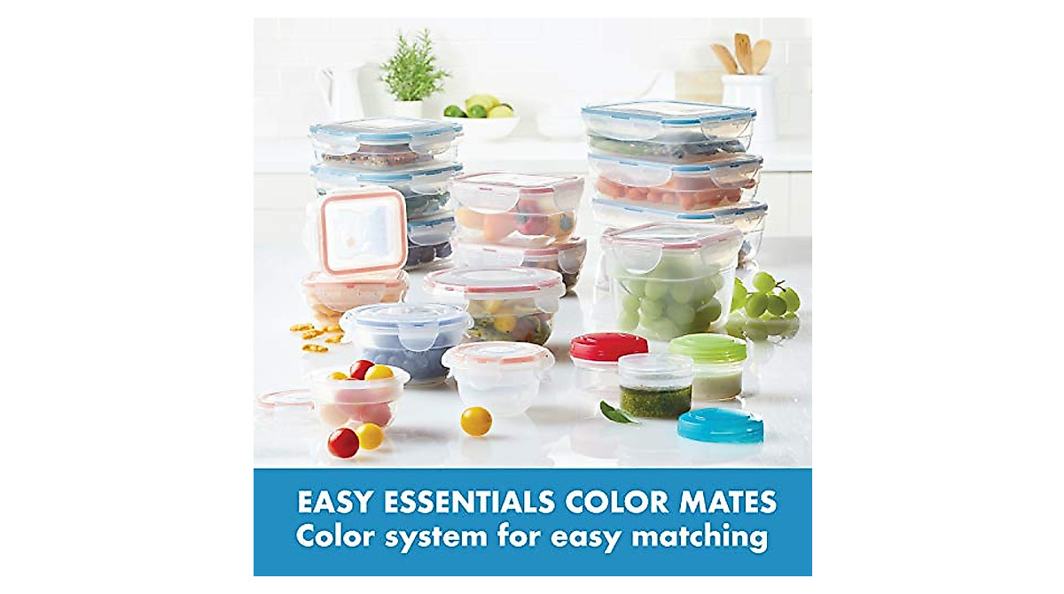 LocknLock Color Mates Food Storage 36-Piece Set - Airtight & BPA-Free