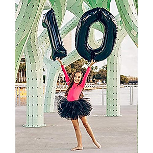 40 Inch Large Black Number 2 Balloon Decorations Helium 2 Balloons for Birthday Celebration Decorations Wedding Anniversary Baby Shower Supplies Engagement Photo Shoot